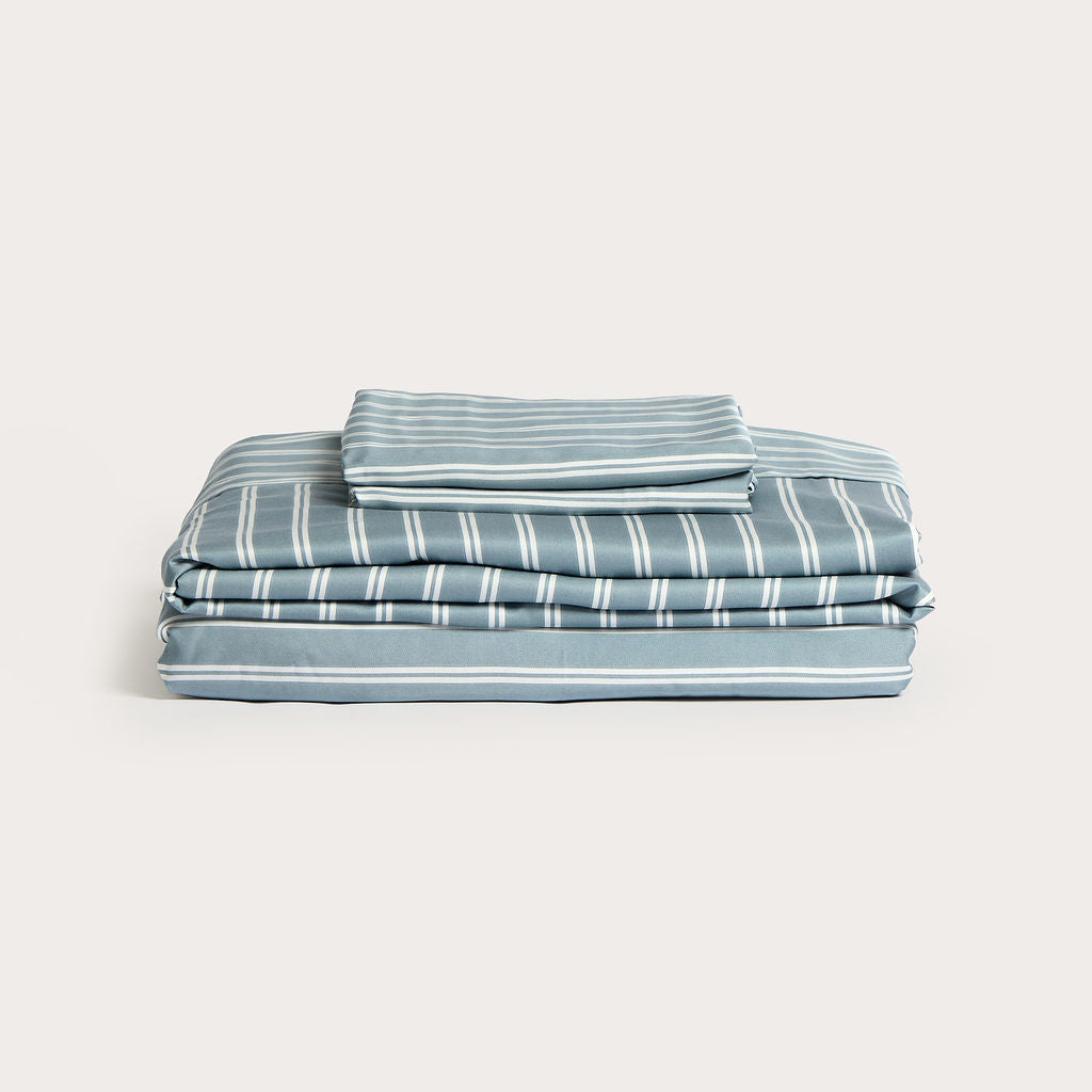 Bamboo Sheet Set Bay Stripe | Breathable, Soft & OEKO-TEX Certified ...