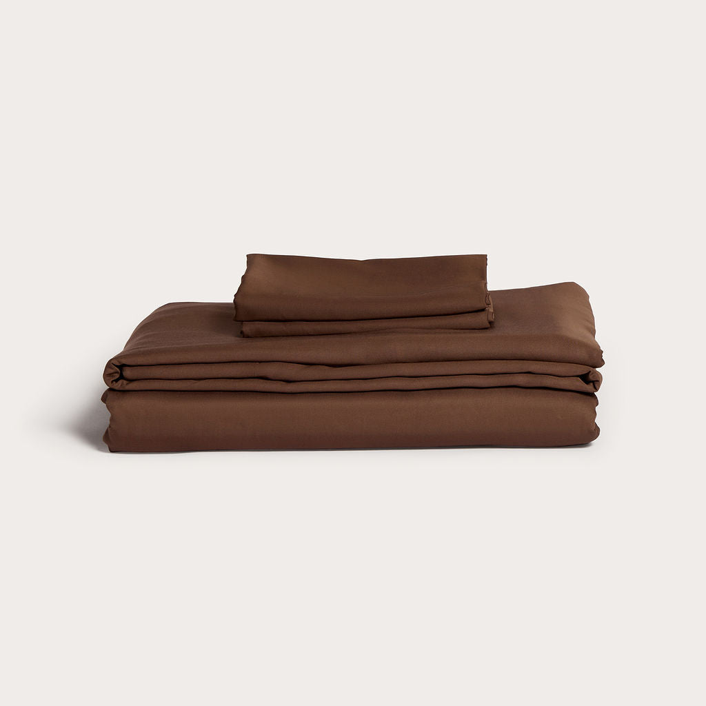 Bamboo Sheet Set Chocolate | Breathable, Soft & OEKO-TEX Certified ...